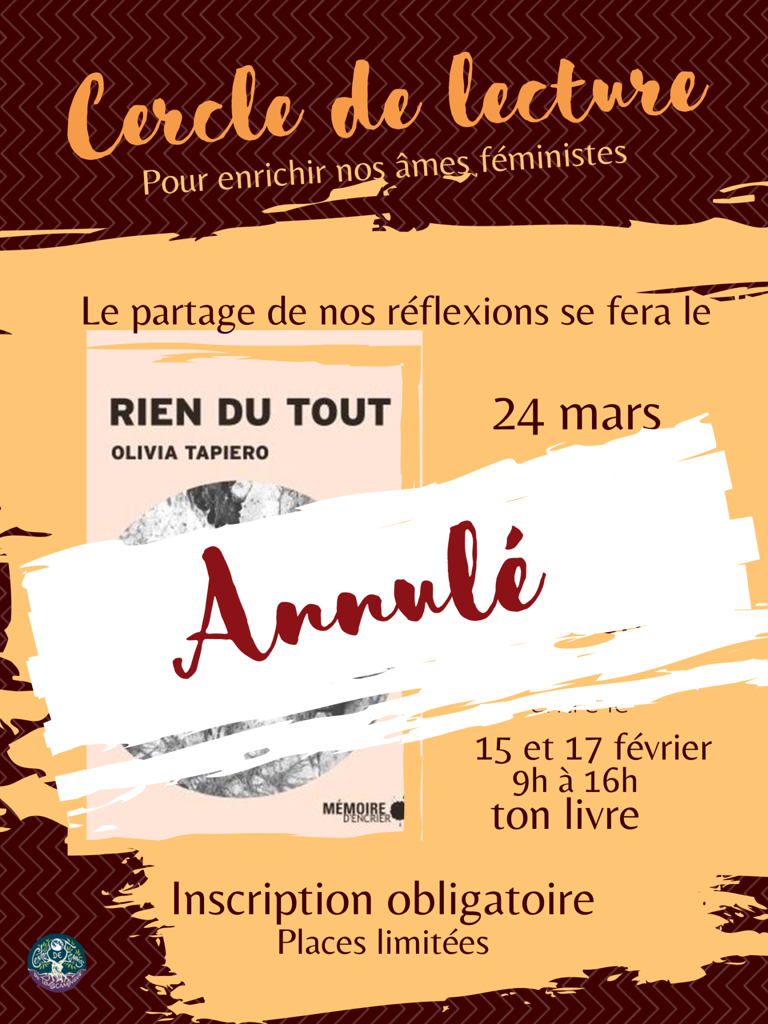 Cercle de lecture féministe – Centre de Femmes du Témiscamingue